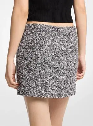 Michael Kors Cotton Blend Tweed Mini Skirt