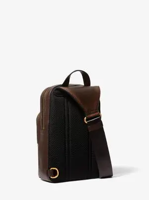 Michael Kors Hudson Burnished Leather Sling Bag