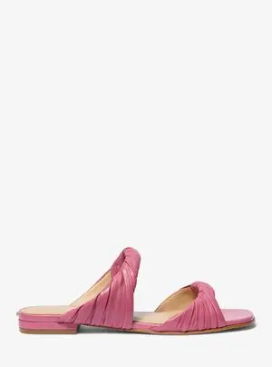 Michael Kors Kiana Leather Sandal In Size By - Pink