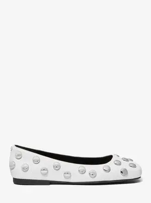 Michael Kors Matilda Studded Leather Ballet Flat