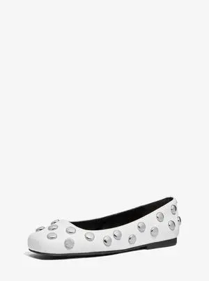 Michael Kors Matilda Studded Leather Ballet Flat
