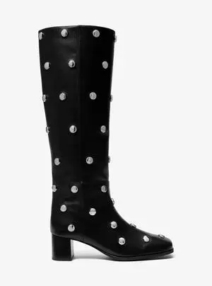 Michael Kors Matilda Knee-high Studded Leather Boots