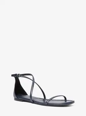 Michael Kors Polly Leather Low Heel Sandals
