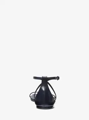 Michael Kors Polly Leather Low Heel Sandals