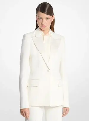 Michael Kors Georgina Hand Embellished Double Crepe Sablé Blazer