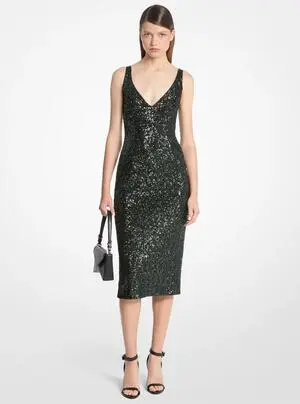 Michael Kors Sequined Dress In Size By