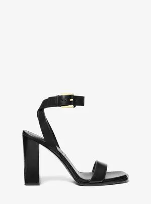 Michael Kors Ashley Leather Sandal In Size By