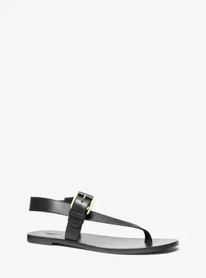 Michael Kors Penelope Leather Sandal - Black