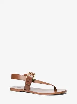 Michael Kors Penelope Leather Sandal - Brown