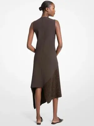 Michael Kors Hand-embroidered Sequin Double Faced Stretch Wool Dress In Size By
