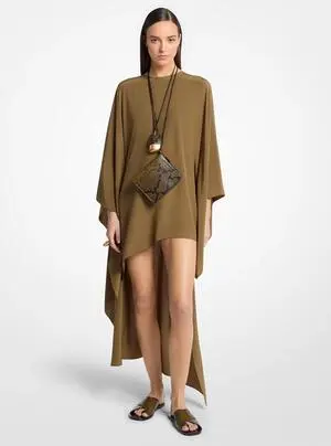 Michael Kors Mackenzie Snake Embossed Leather Sandal In Size By