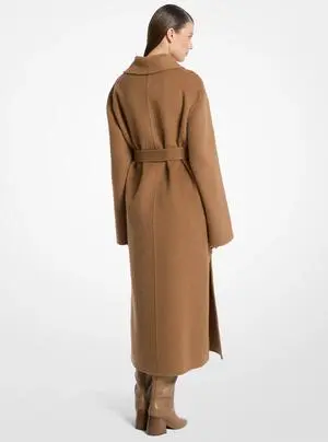 Michael Kors Double Faced Alpaca Blend Bathrobe Coat