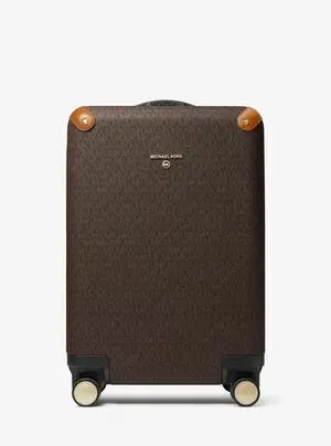 Michael Kors Logo Print Monogrammed Suitcase - Brown