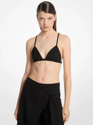 Michael Kors Stretch Wool Bralette In Size By - Black