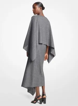 Michael Kors Wool And Silk Blend Dress - Grey