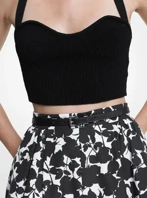 Michael Kors Leather Waist Belt With Silver-tone Buckle