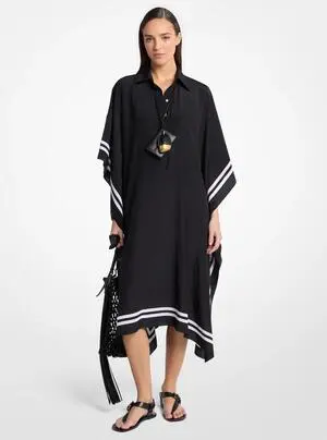 Michael Kors Silk Crepe De Chine Caftan In Size By