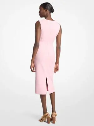Michael Kors Double Faced Stretch Wool Sheath Dress In Size By