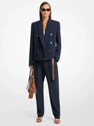 Michael Kors Double-breasted Wool Serge Admiral Blazer