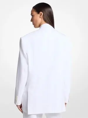Michael Kors Shawn Linen Double-breasted Blazer