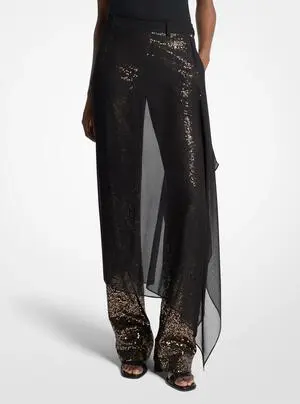 Michael Kors Black Wash Pants For Women