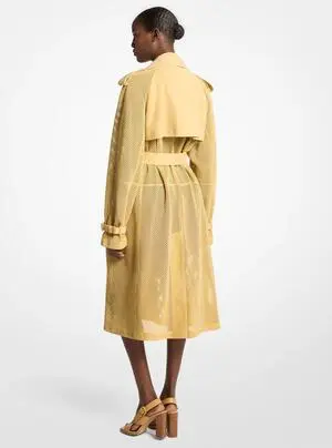 Michael Kors Perforated Suede Trench Coat