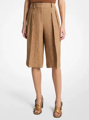 Michael Kors Pleated Linen Trousers