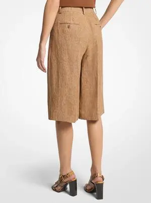 Michael Kors Pleated Linen Trousers