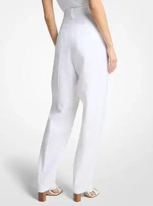 Michael Kors Pleated Washed Linen Trousers