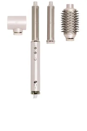 T3 Aire 360 Air Styler Blowout Kit With Dual Voltage And Ceramic Curling Attachments - Satin Blush