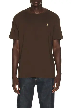Polo Ralph Lauren Crewneck T-shirt In Brown - Nutmeg Brown