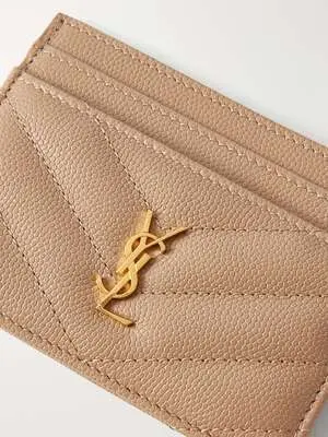 Saint Laurent Cassandre Matelassé Textured-leather Cardholder