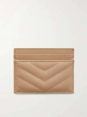 Saint Laurent Cassandre Matelassé Textured-leather Cardholder