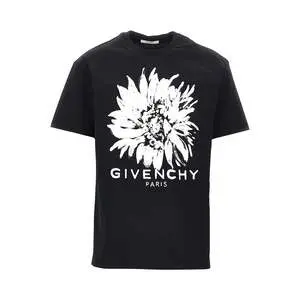 Givenchy Unflower Print T-hirt - Black
