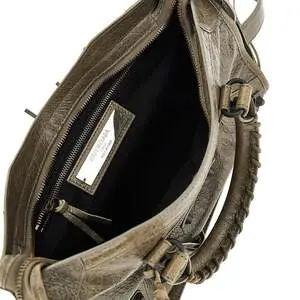 Balenciaga Arena Leather Small 'le City' Bag - Khaki