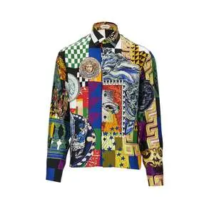 Versace Printed Silk Twill Shirt - Multicolor