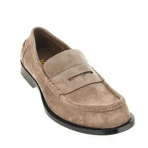Loewe Suede Leather Loafers With Debossed Anagram
