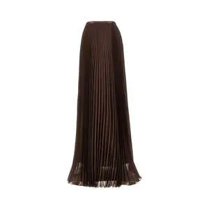 Valentino Garavani Pleated Crepe De Chine Maxi Skirt