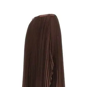 Valentino Garavani Pleated Crepe De Chine Maxi Skirt