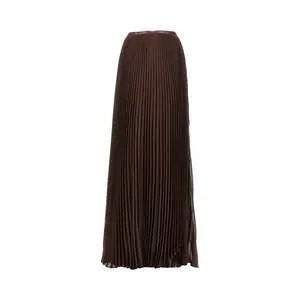 Valentino Garavani Pleated Crepe De Chine Maxi Skirt