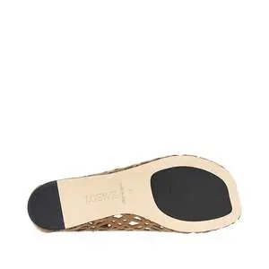 Loewe Petal Anagram Leather Ballet Flats - Brown