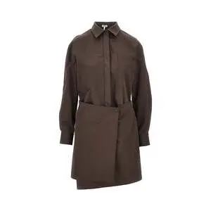 Loewe Cotton And Silk Mini Shirt Dress