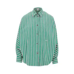Loewe Batwing Sleeves Poplin Shirt - Green