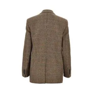 Tagliatore Jasmine Prince Of Wales Checked Wool And Cashmere Blend Blazer