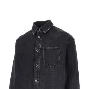 Loewe Denim Overshirt With Anagram Embroidery