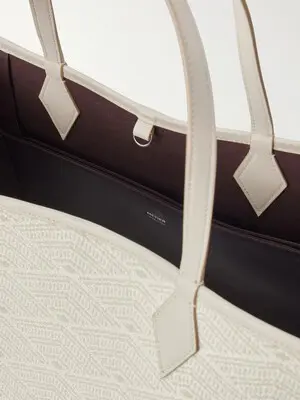 METIER Chameleon 41 Leather-trimmed Jacquard Tote