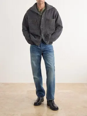 Ralph Lauren Striped Cotton-blend Fleece Jacket