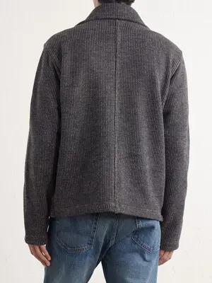 Ralph Lauren Striped Cotton-blend Fleece Jacket