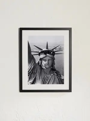 SONIC EDITIONS Framed 1951 Sightseeing From The Statue Of Liberty Print, 40" X 50&quot - Black