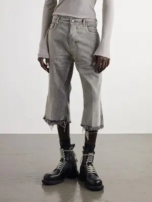 Rick Owens Bolan Straight-leg Denim Shorts
